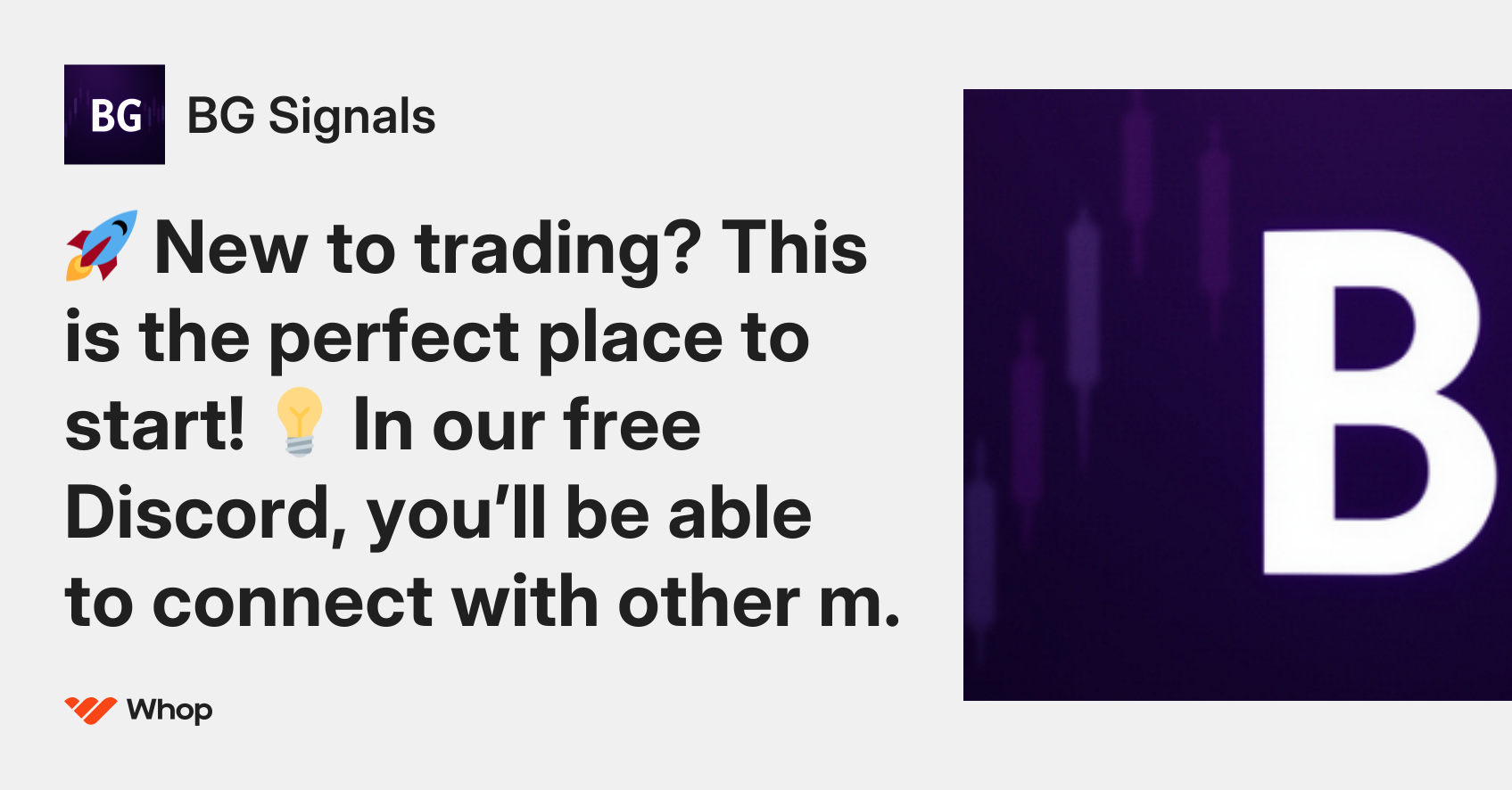 BG Signals | Whop