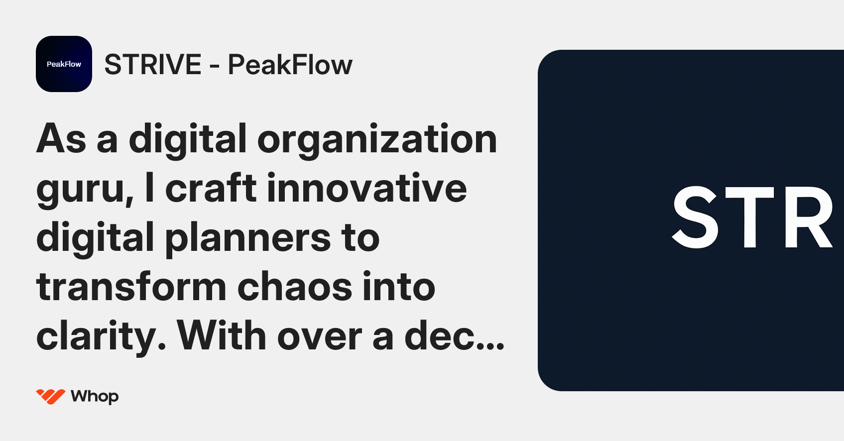 STRIVE - PeakFlow | Whop