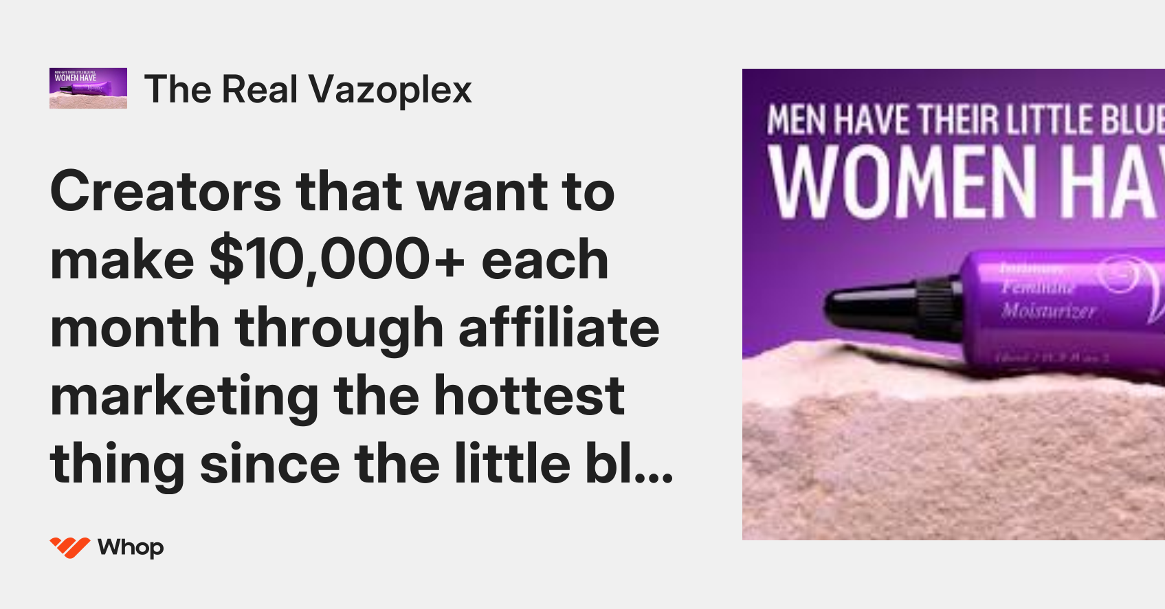 The Real Vazoplex | Whop