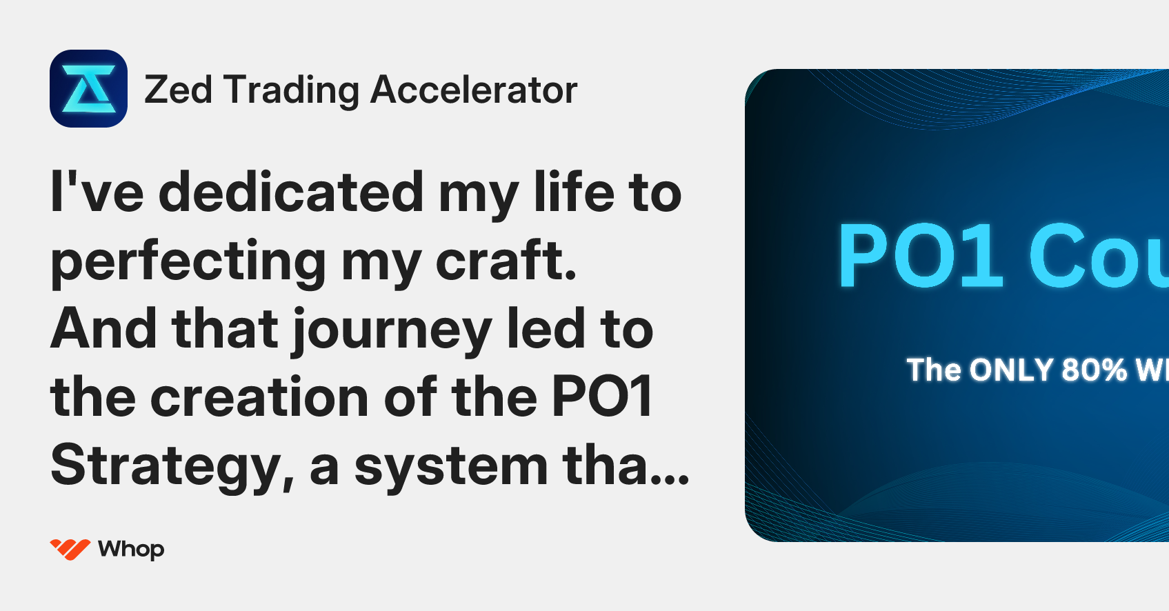 Zed Trading Accelerator | Whop