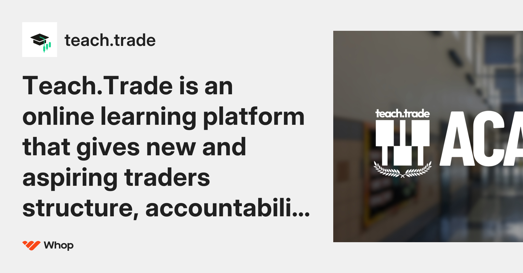 teach.trade | Whop