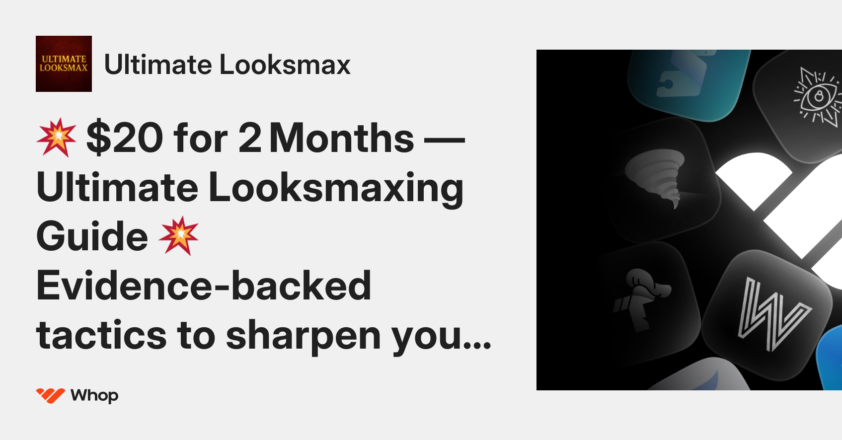 Ultimate Looksmax | Whop
