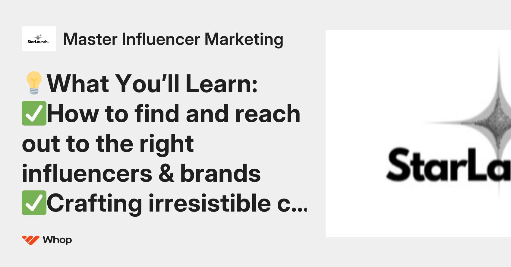 Master Influencer Marketing | Whop