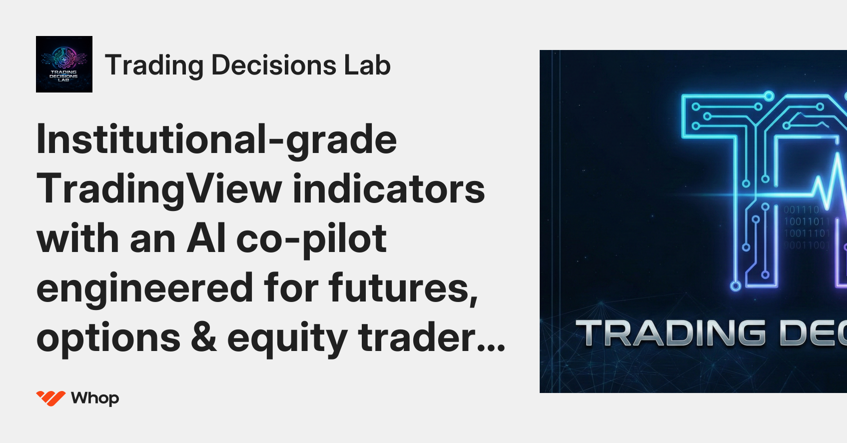 Trading Decisions Lab | Whop