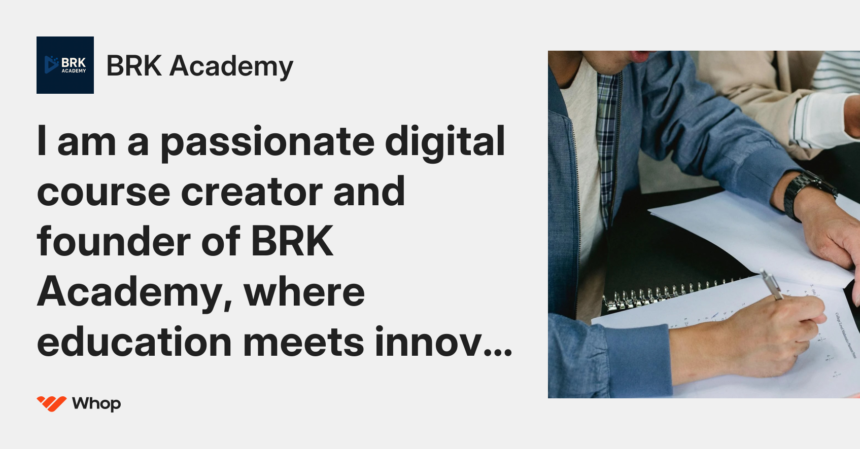 BRK Academy | Whop