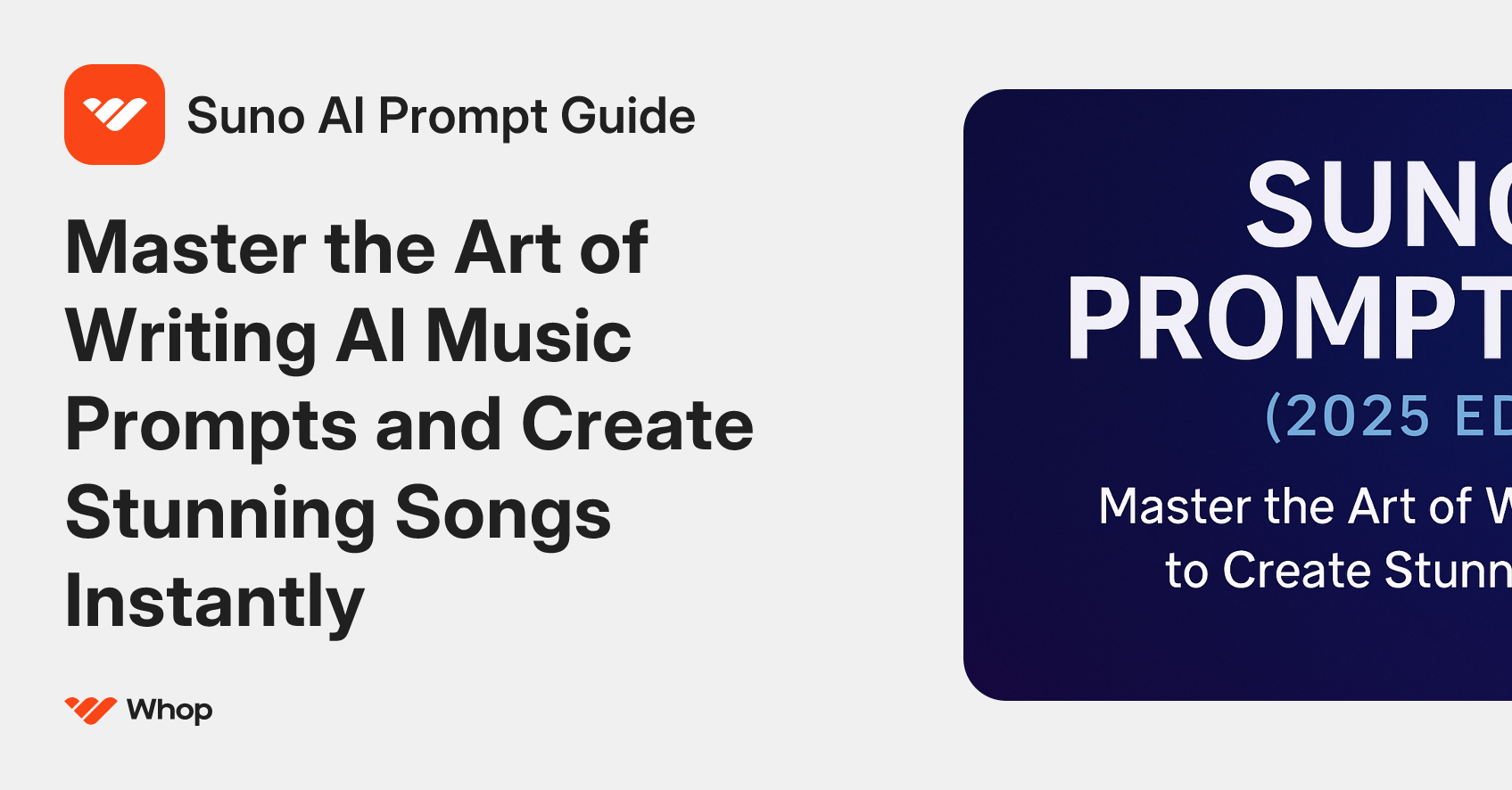 Suno AI Prompt Guide | Whop