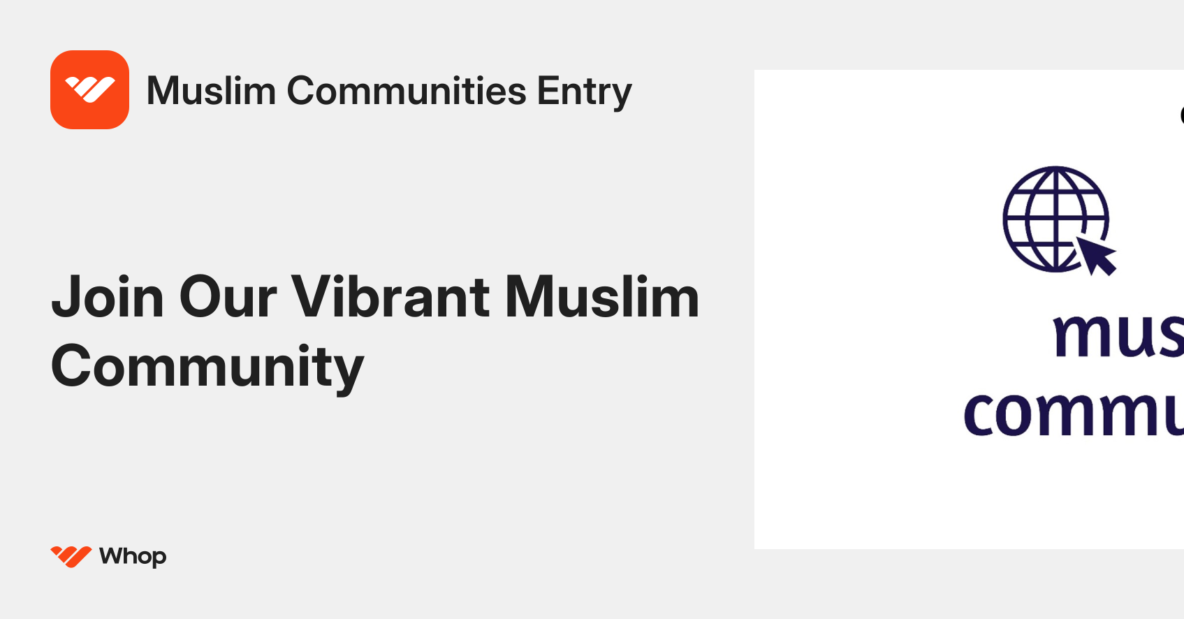Muslim Communities Entry | Whop