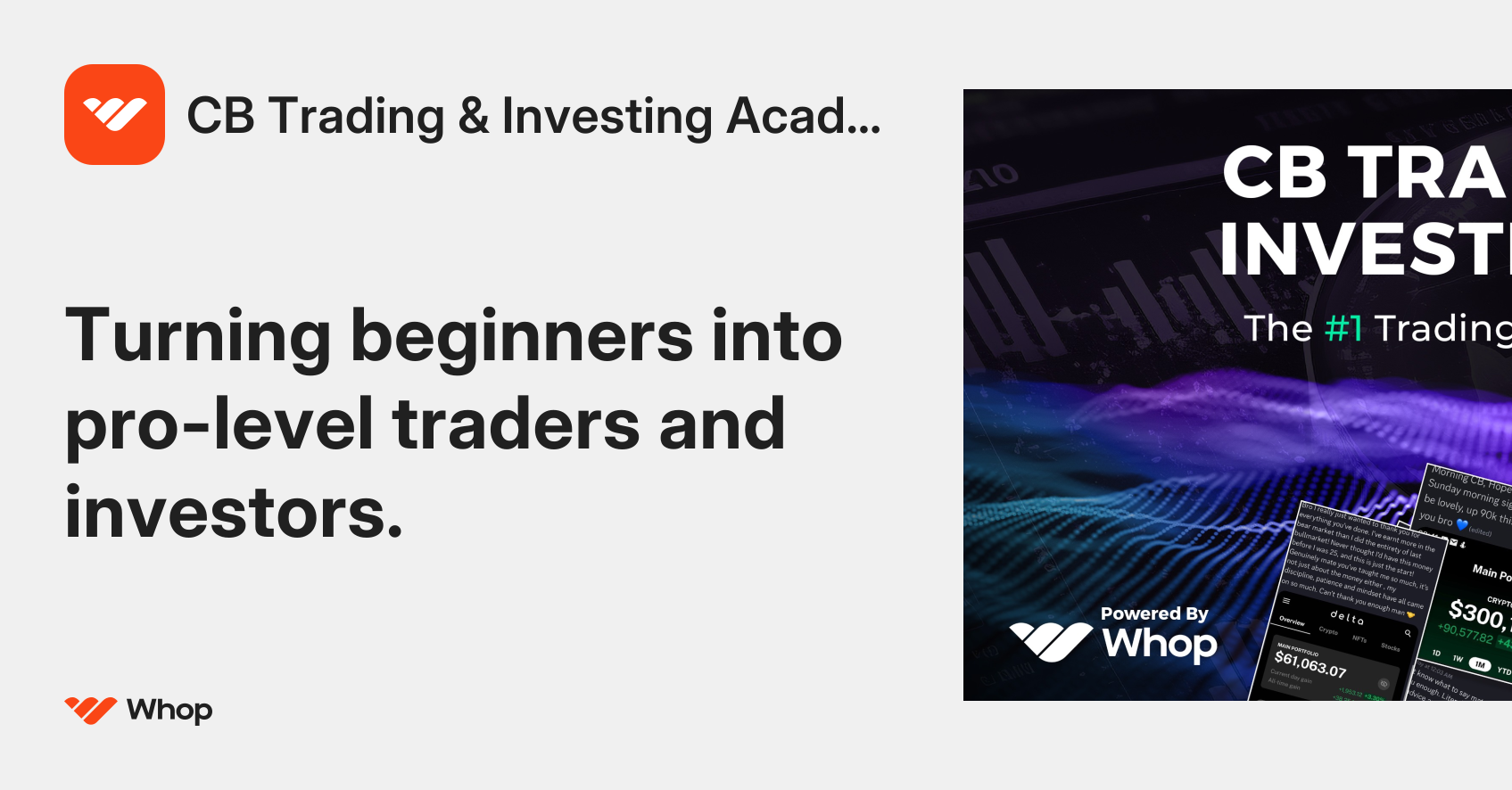 CB Trading & Investing Academy | Whop