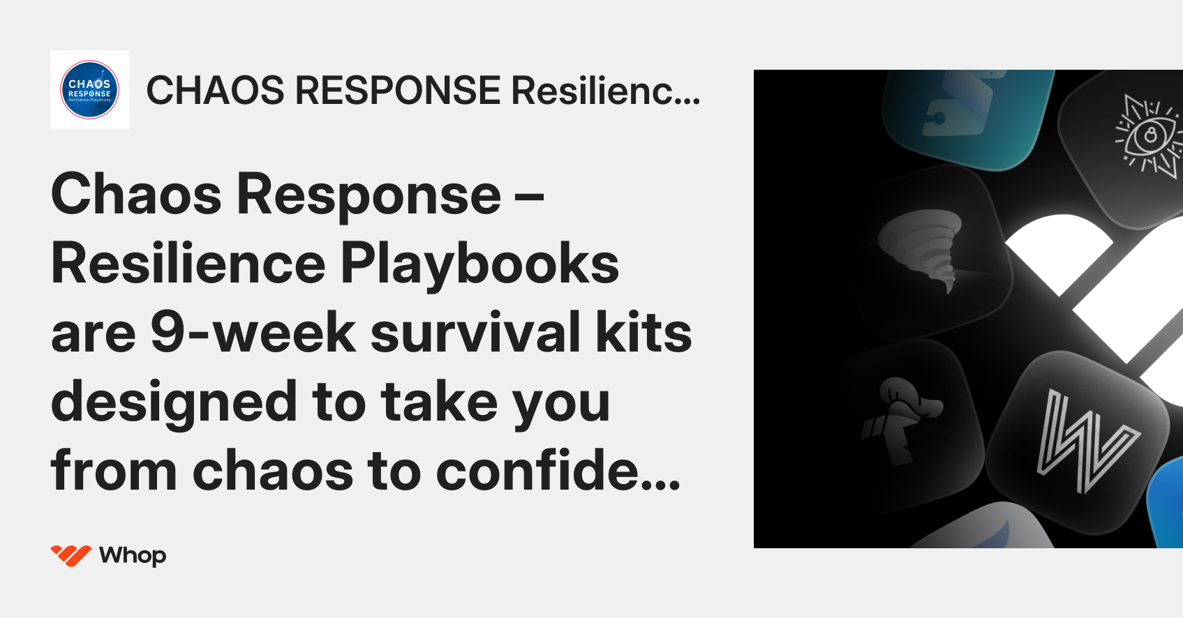 CHAOS RESPONSE Resilience Playbooks | Whop