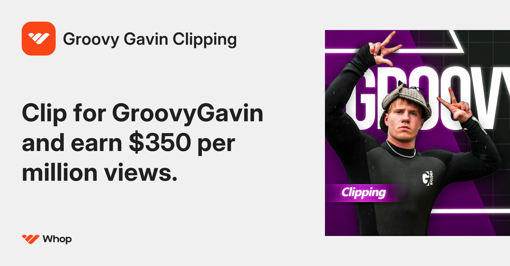 Groovy Gavin Clipping | Whop