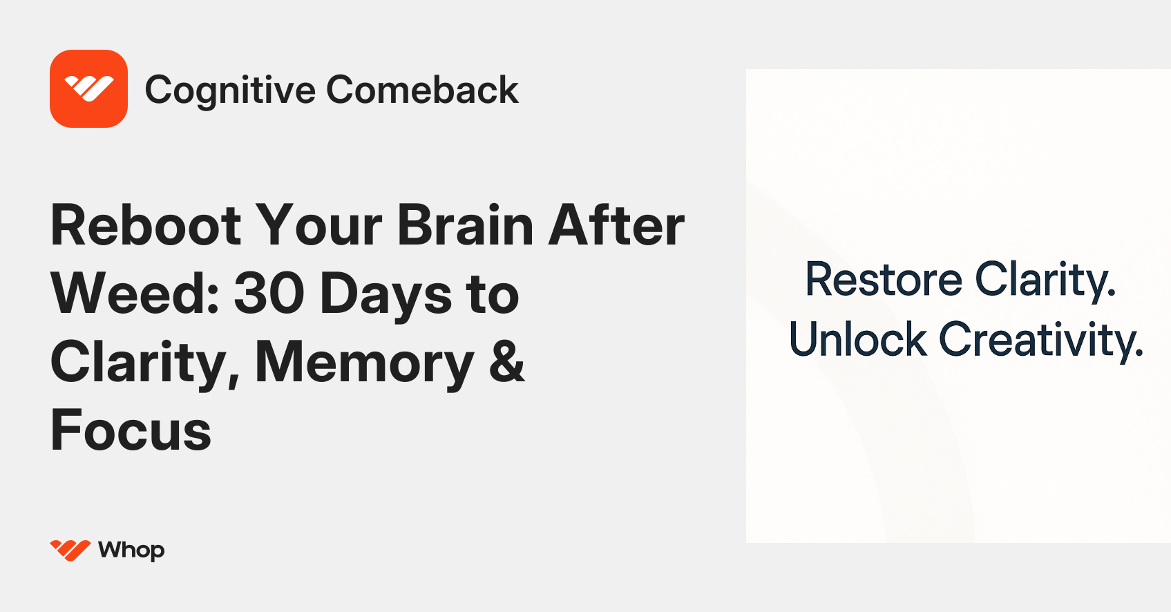 Cognitive Comeback | Whop