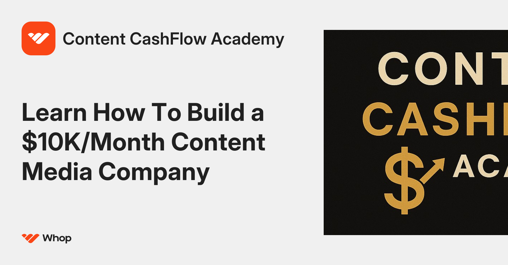 Content CashFlow Academy | Whop