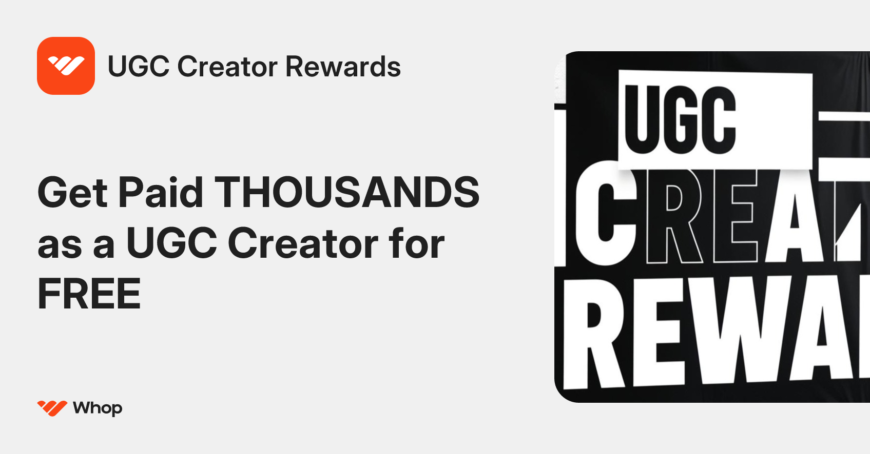 UGC Creator Rewards | Whop