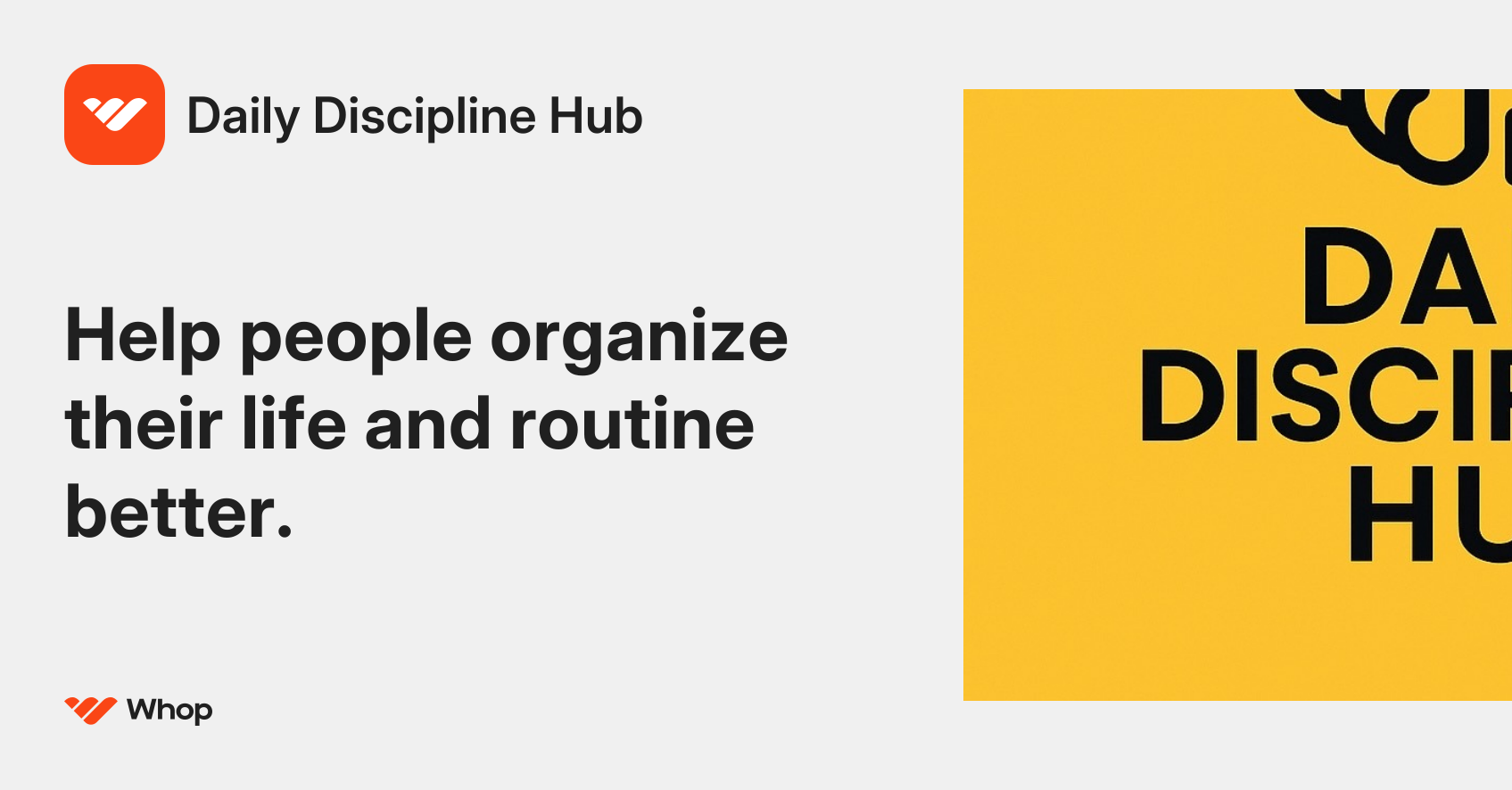 Daily Discipline Hub | Whop