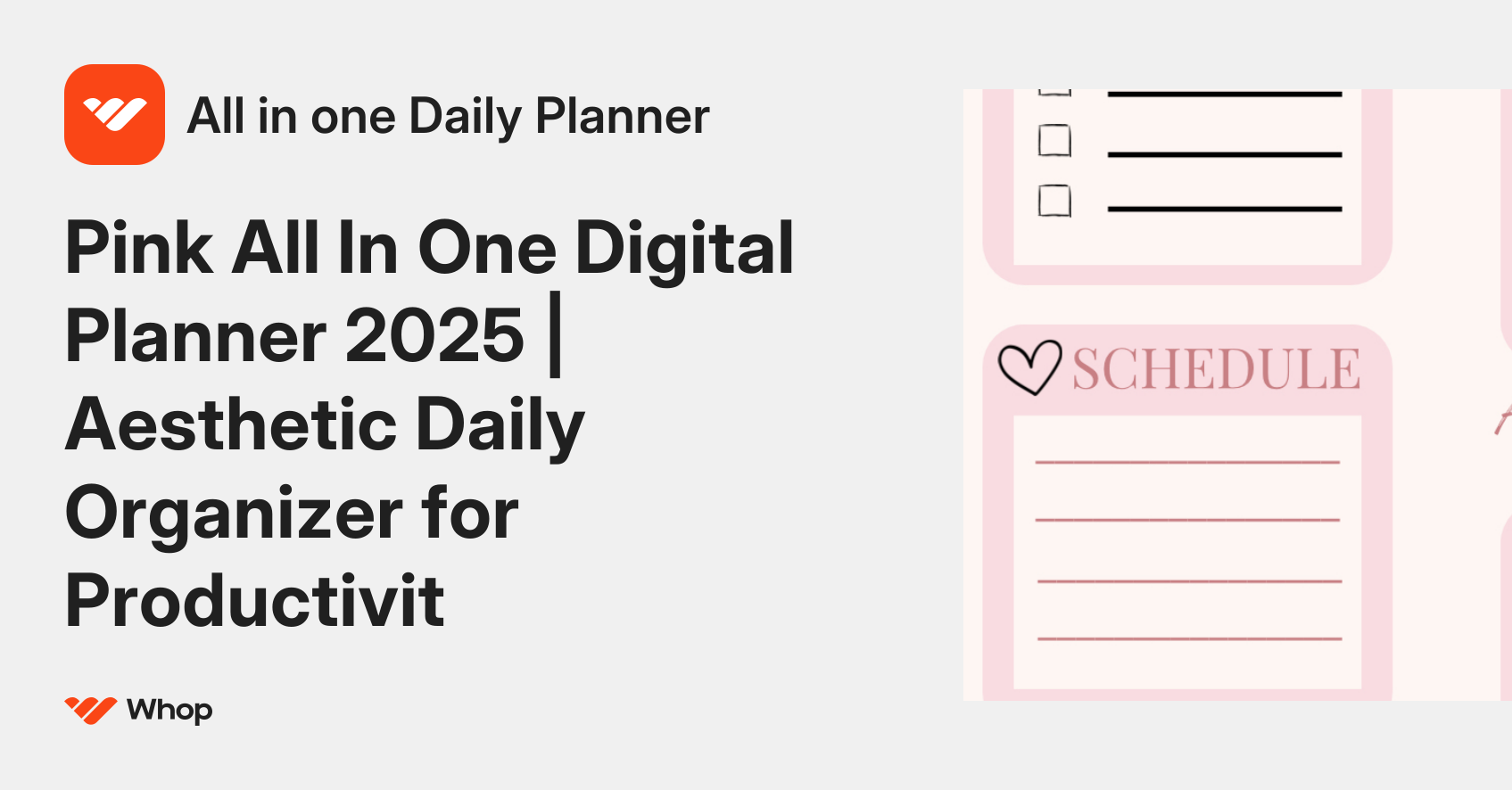 All in one Daily Planner | Whop