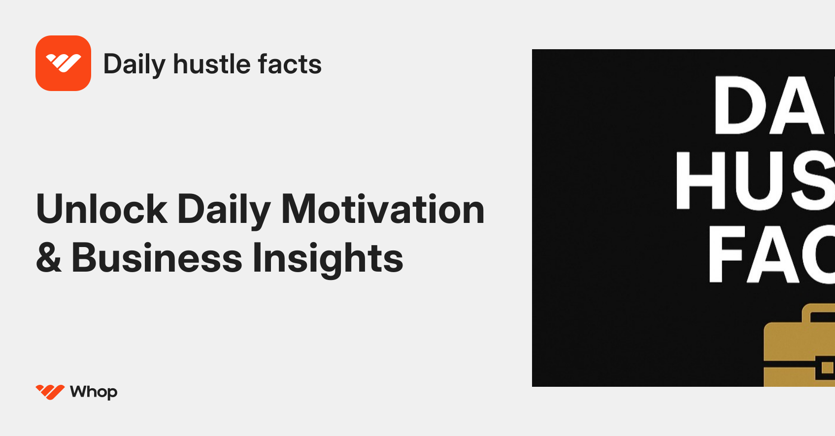 Daily hustle facts | Whop