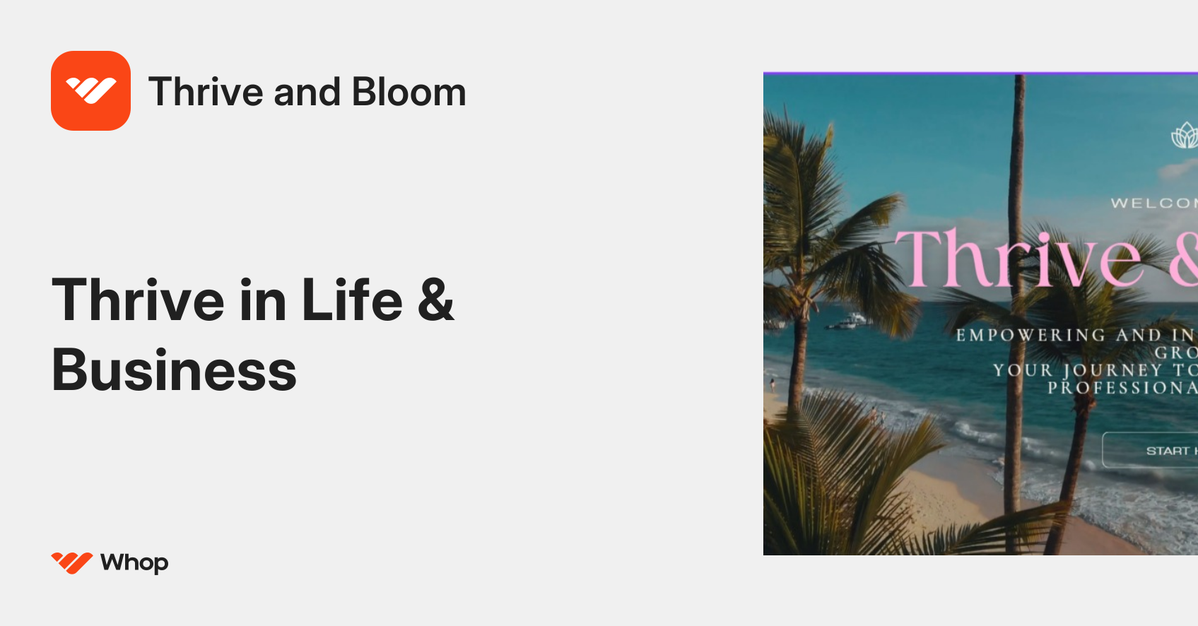 Thrive and Bloom | Whop