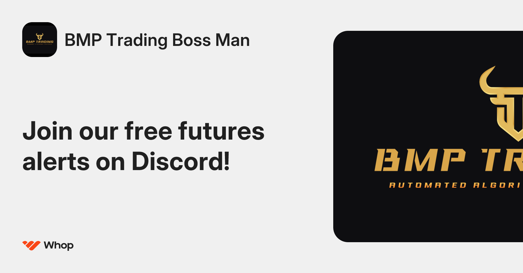 BMP Trading Boss Man | Whop