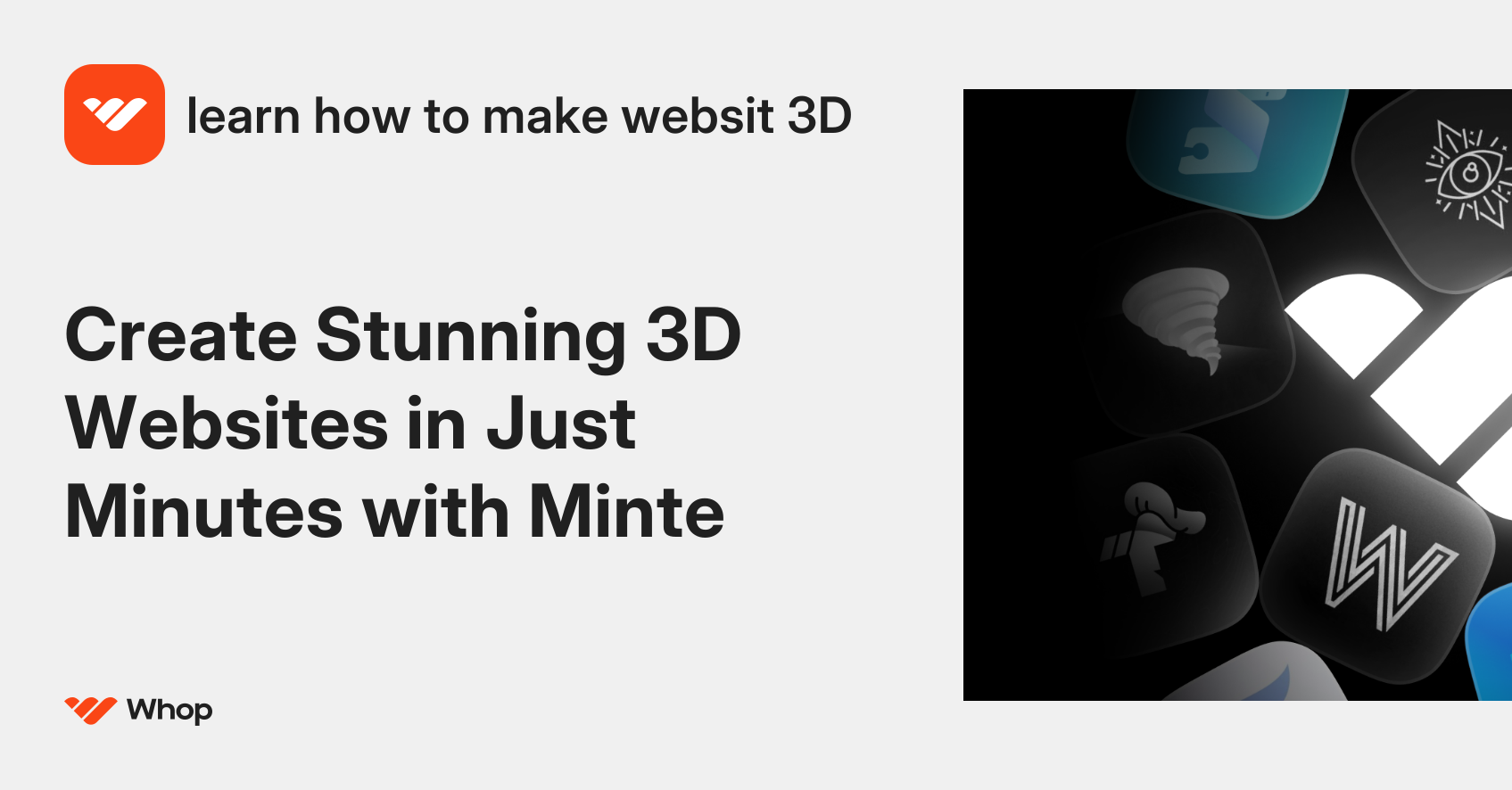learn how to make websit 3D | Whop