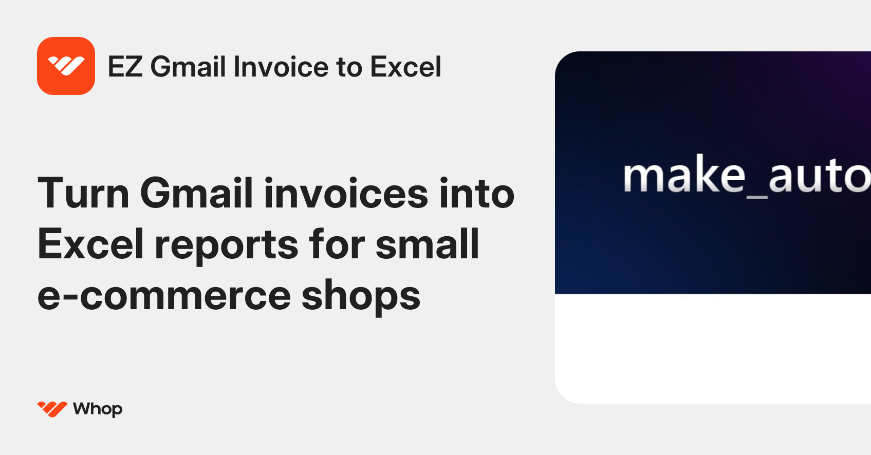 EZ Gmail Invoice to Excel