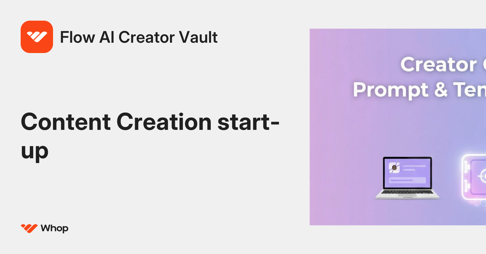 Flow AI Creator Vault | Whop