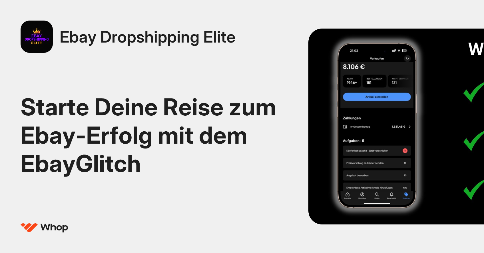 Ebay Dropshipping Elite | Whop