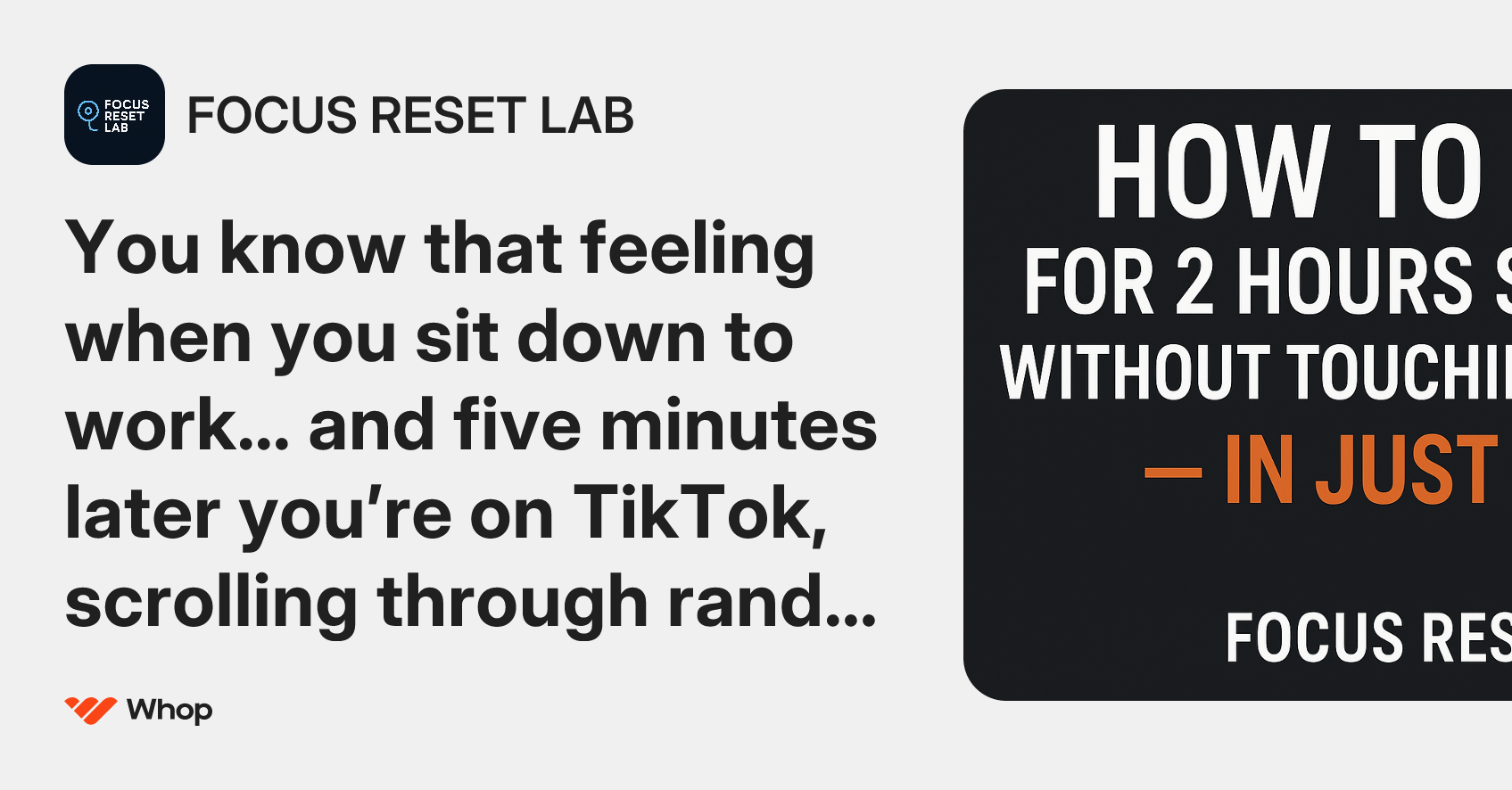 Focus Reset Lab Whop