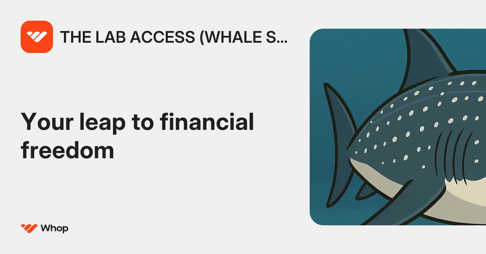 THE LAB ACCESS (WHALE SHARKS) | Whop