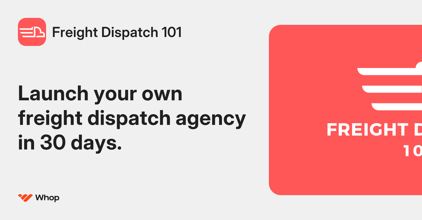 Freight Dispatch 101 | Whop