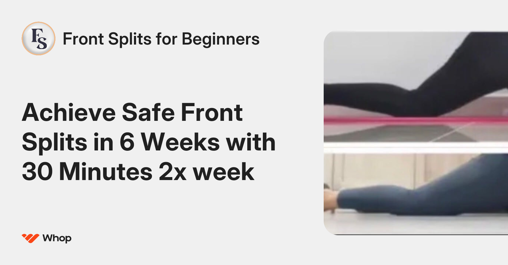 Front Splits for Beginners | Whop