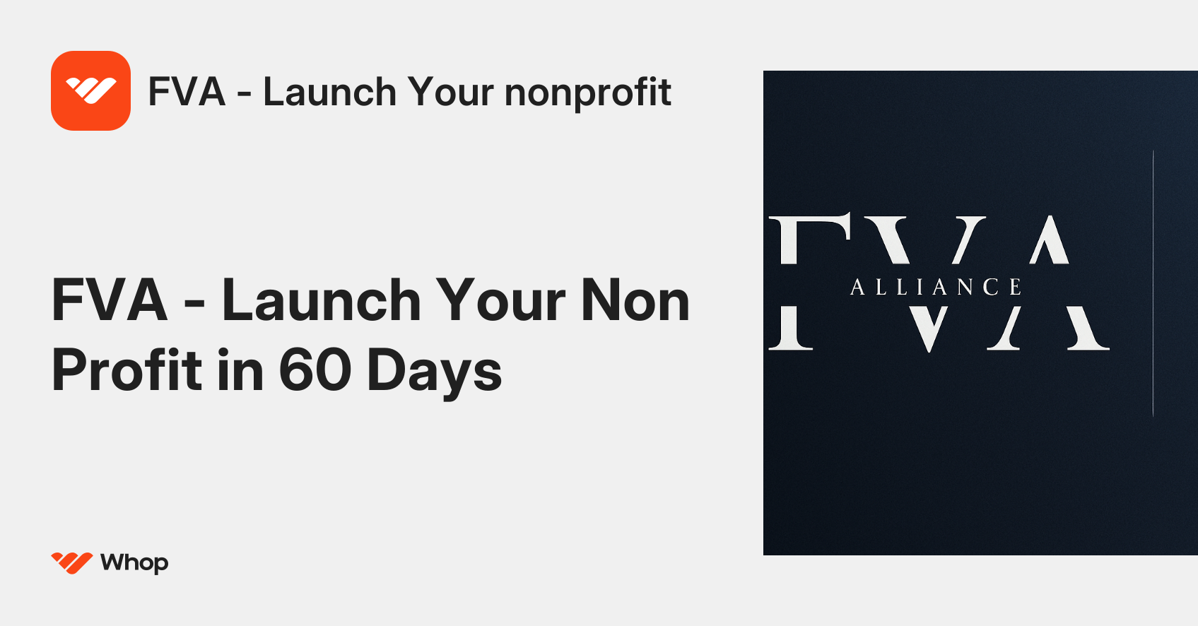 FVA - Launch Your nonprofit | Whop