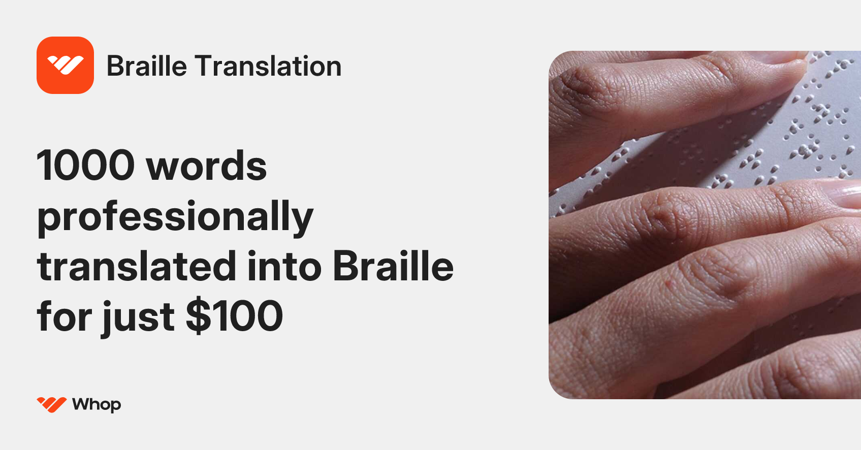 Braille Translation | Whop