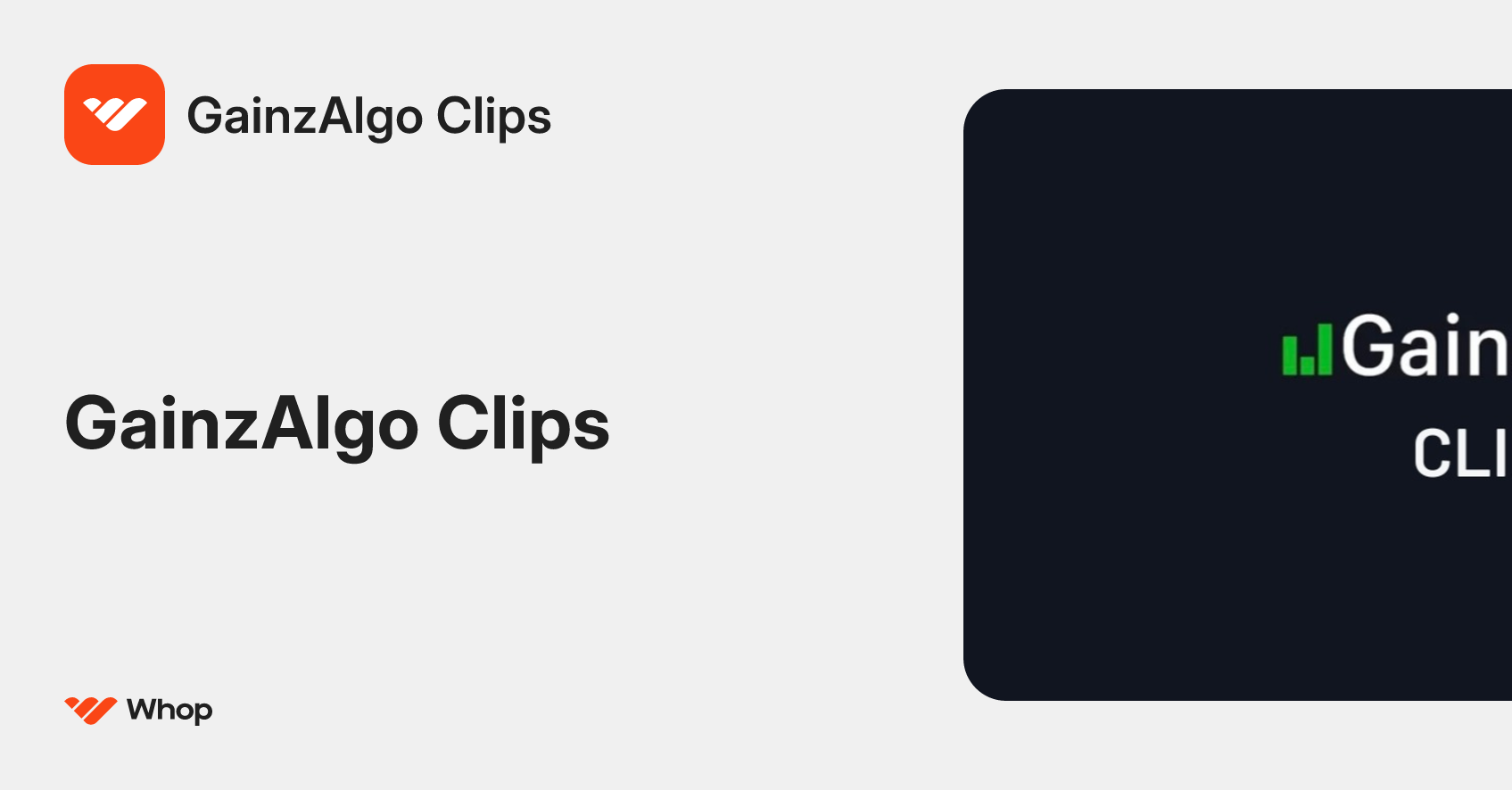 GainzAlgo Clips | Whop