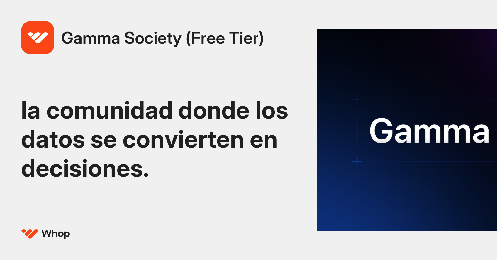 Gamma Society (Free Tier) | Whop