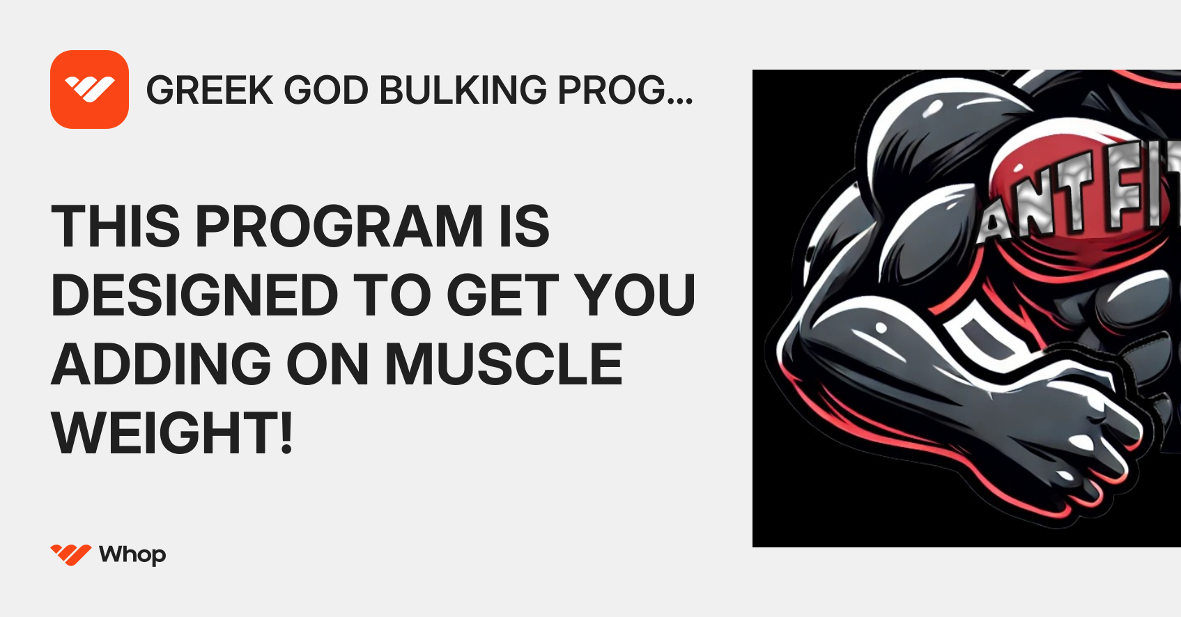GREEK GOD BULKING PROGRAM | Whop