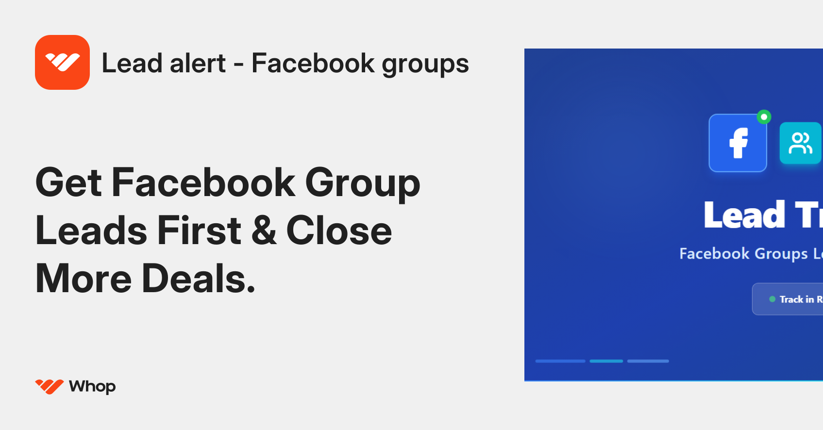 Lead alert - Facebook groups | Whop