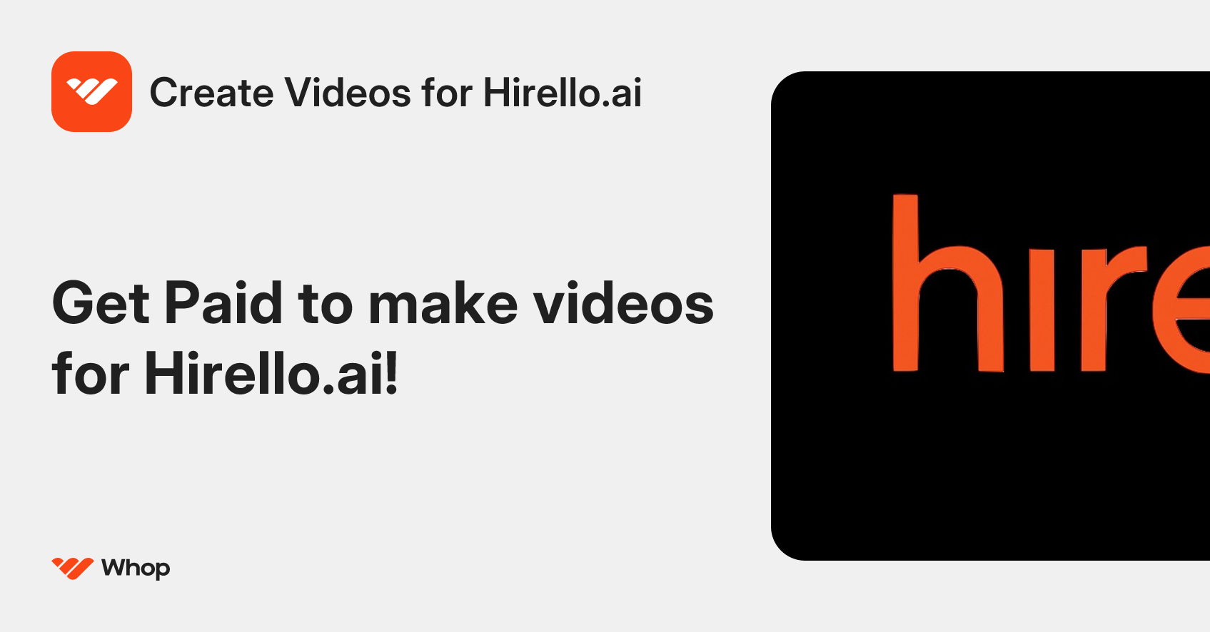 Create Videos for Hirello.ai | Whop