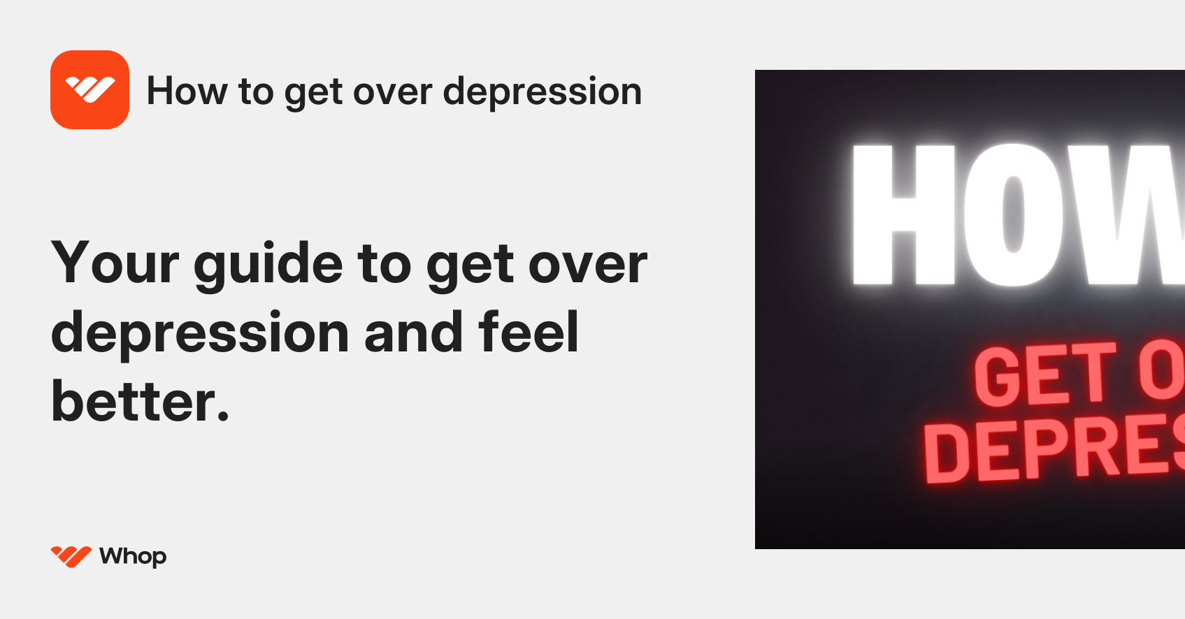 How to get over depression