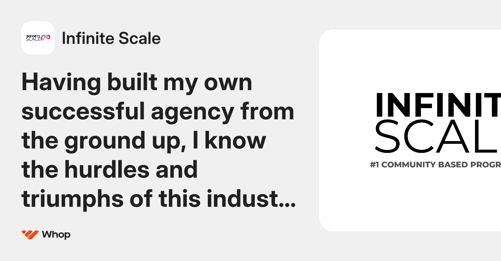 Infinite Scale Whop