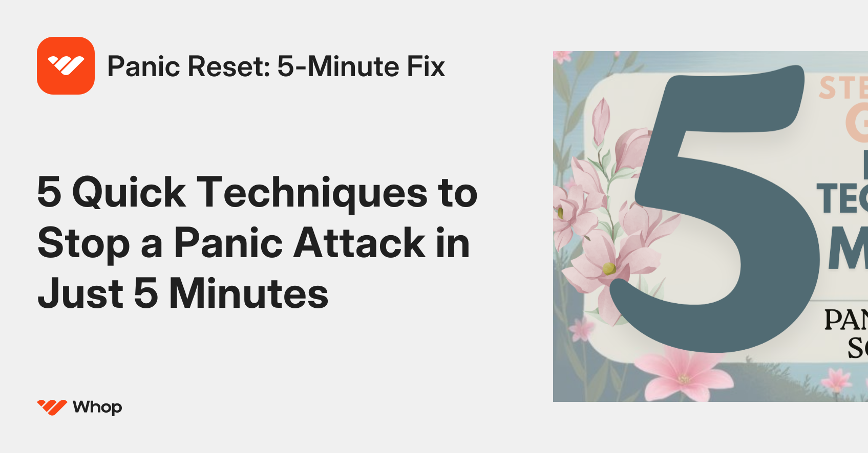 Panic Reset: 5-Minute Fix | Whop