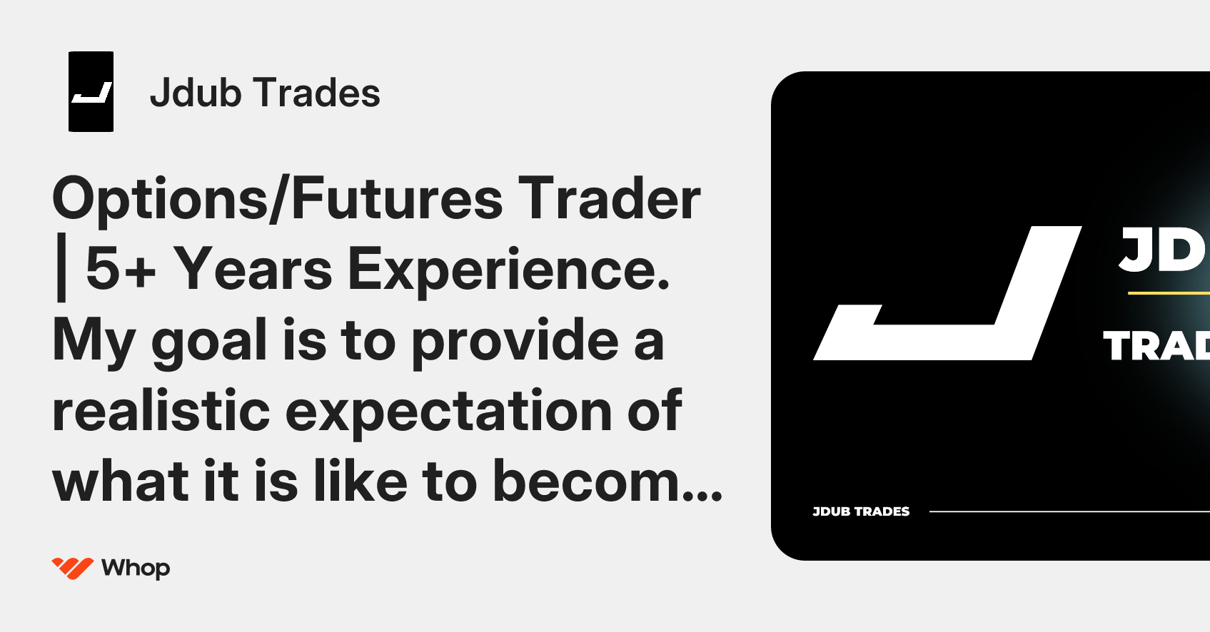 Jdub Trades | Whop