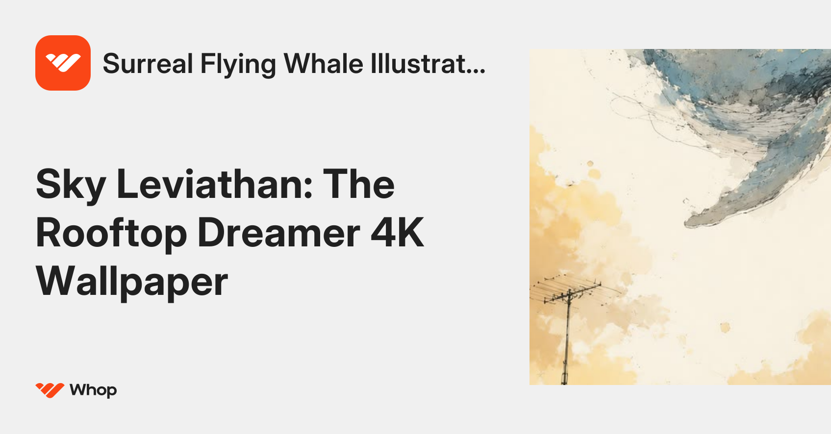 Surreal Flying Whale Illustration 4K | Vintage Anime Sketch & Whimsical ...