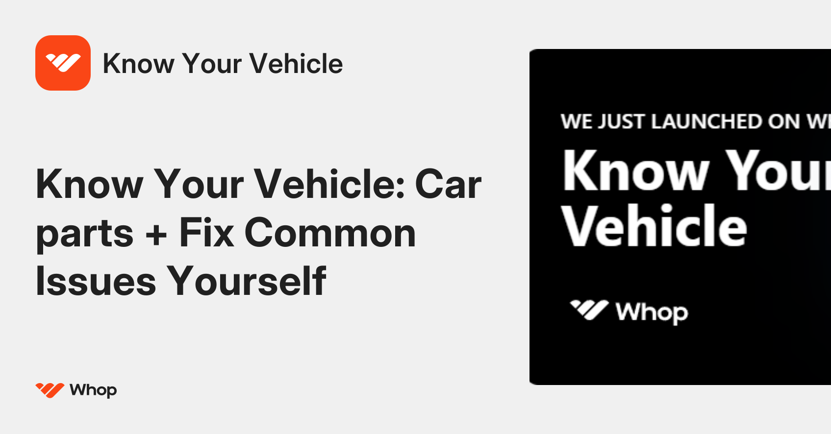 Know Your Vehicle | Whop