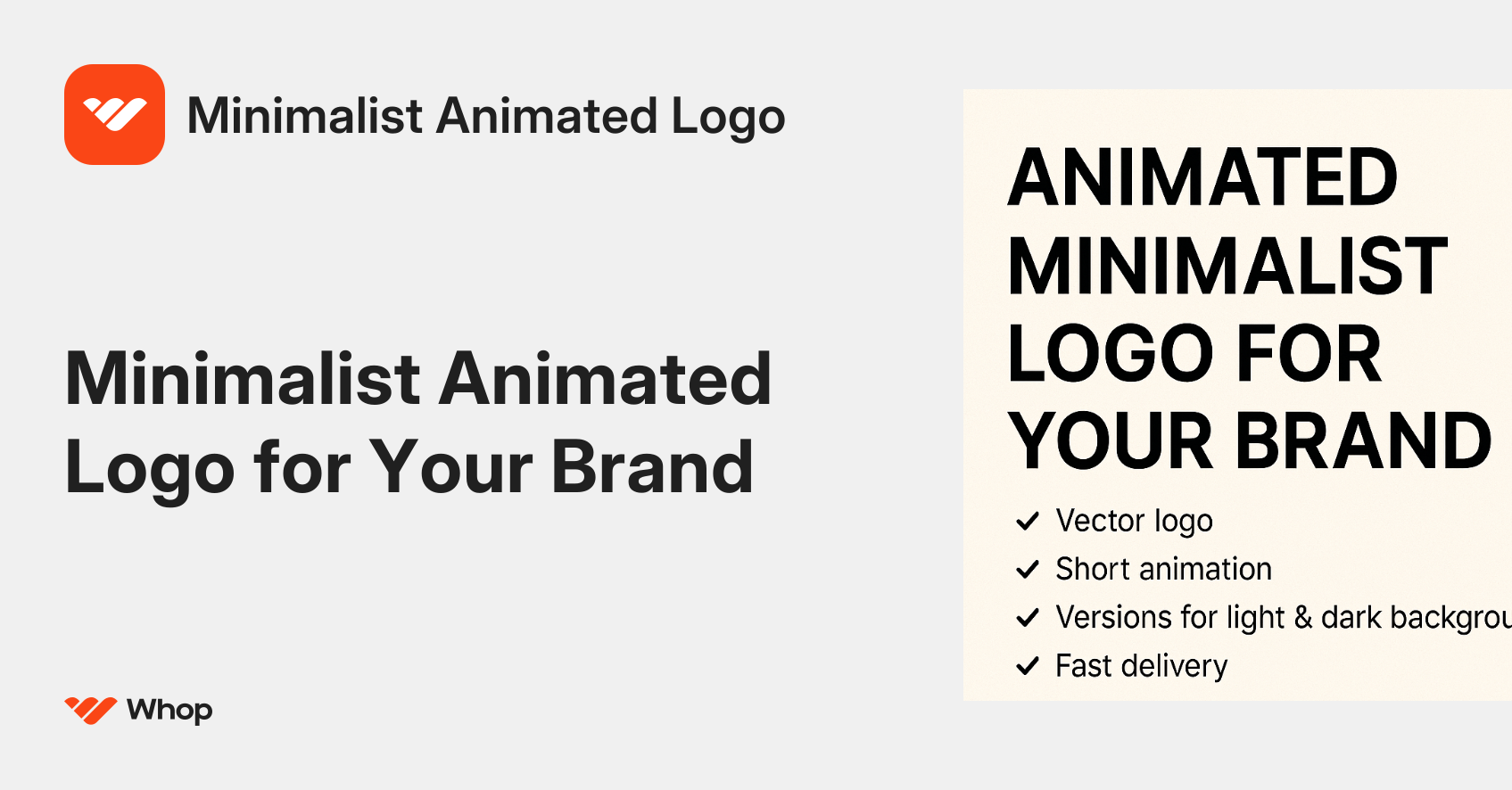 Minimalist Animated Logo | Whop