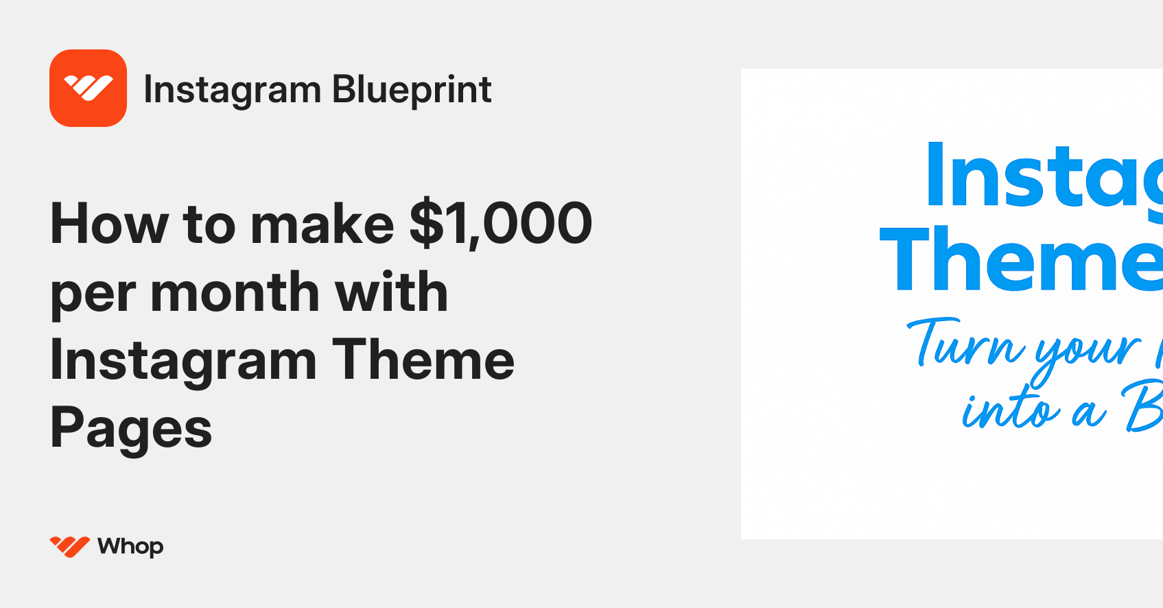 Instagram Blueprint | Whop