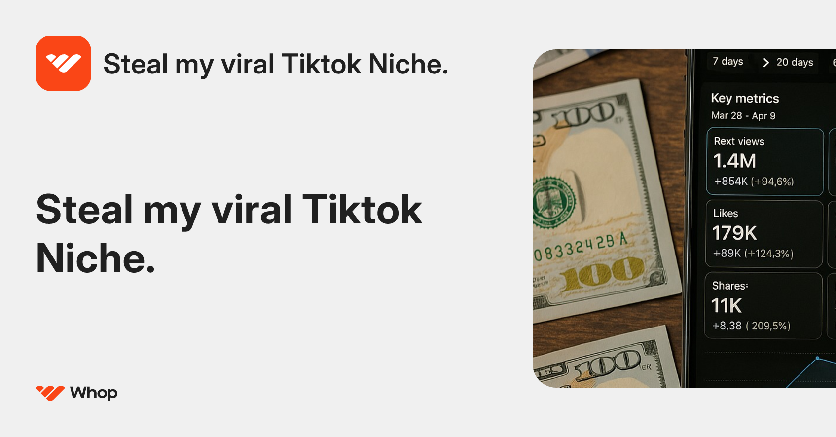 Steal my viral Tiktok Niche. | Whop