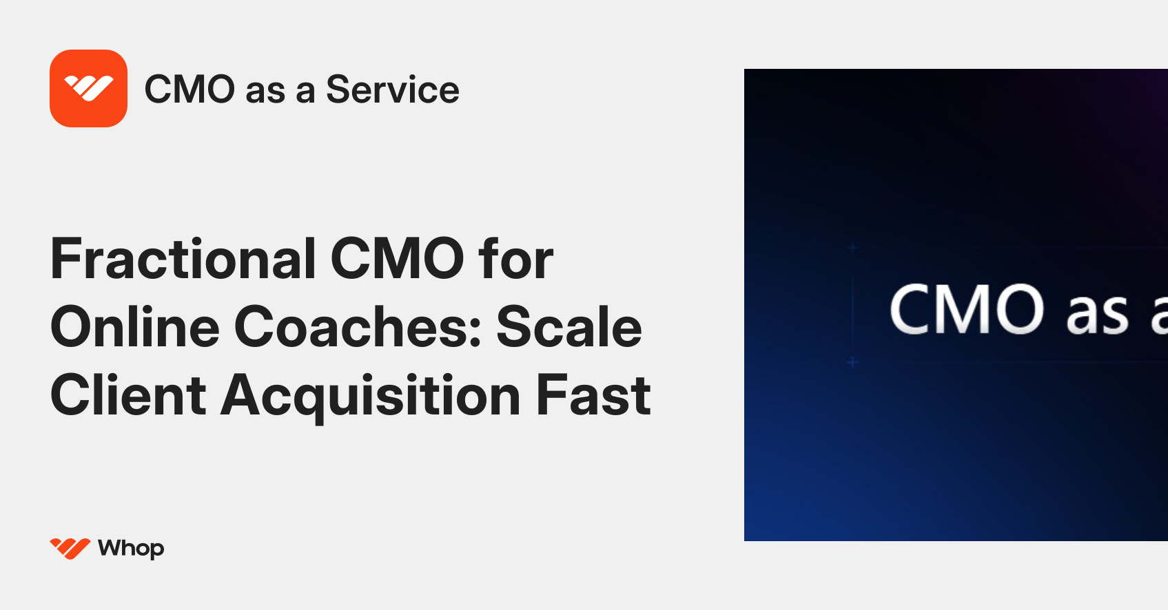 CMO as a Service | Whop