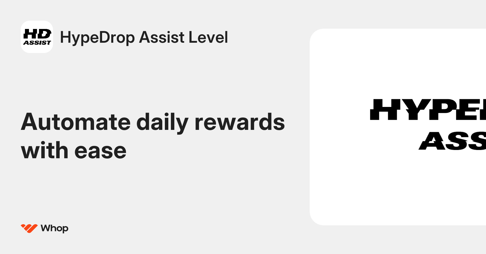 HypeDrop Assist Level