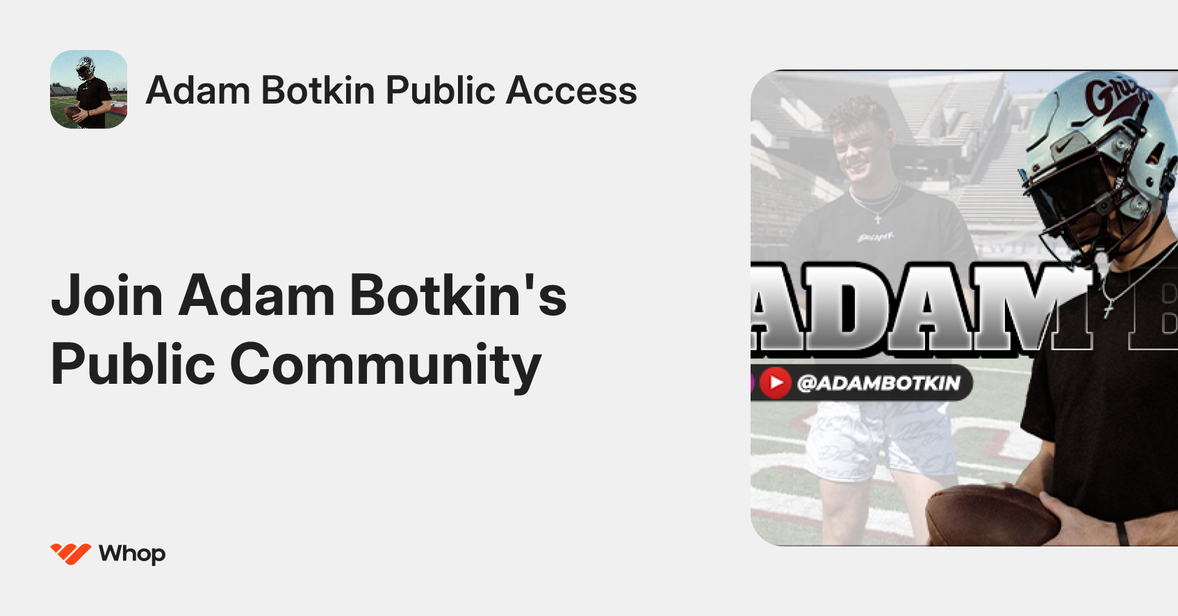 Adam Botkin Public Access | Whop