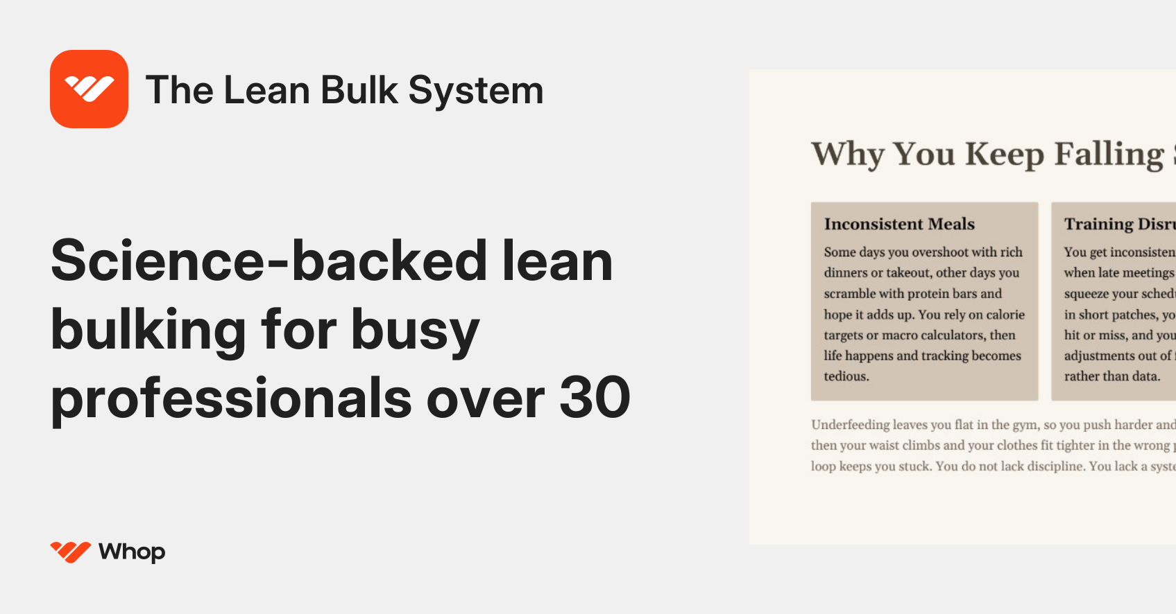 The Lean Bulk System | Whop